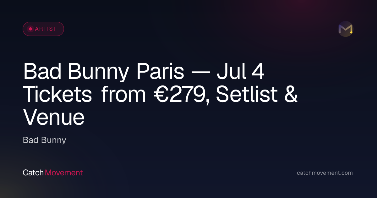 Bad Bunny in Paris 2026 — Paris La Defense Arena Show & Tickets