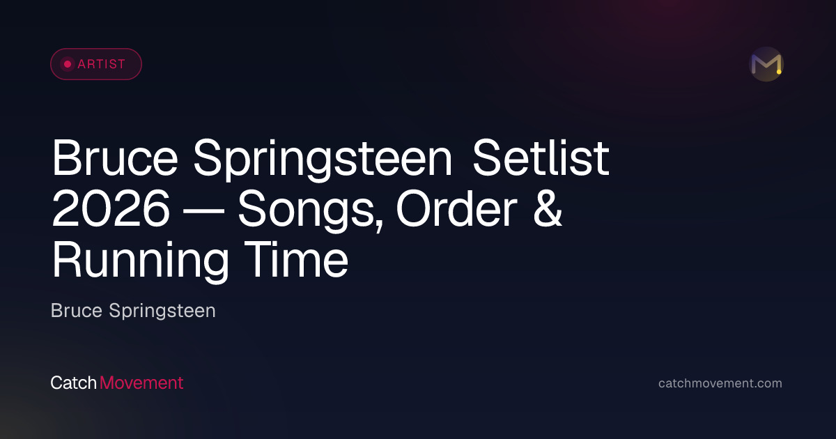 Bruce Soringsteen Set List