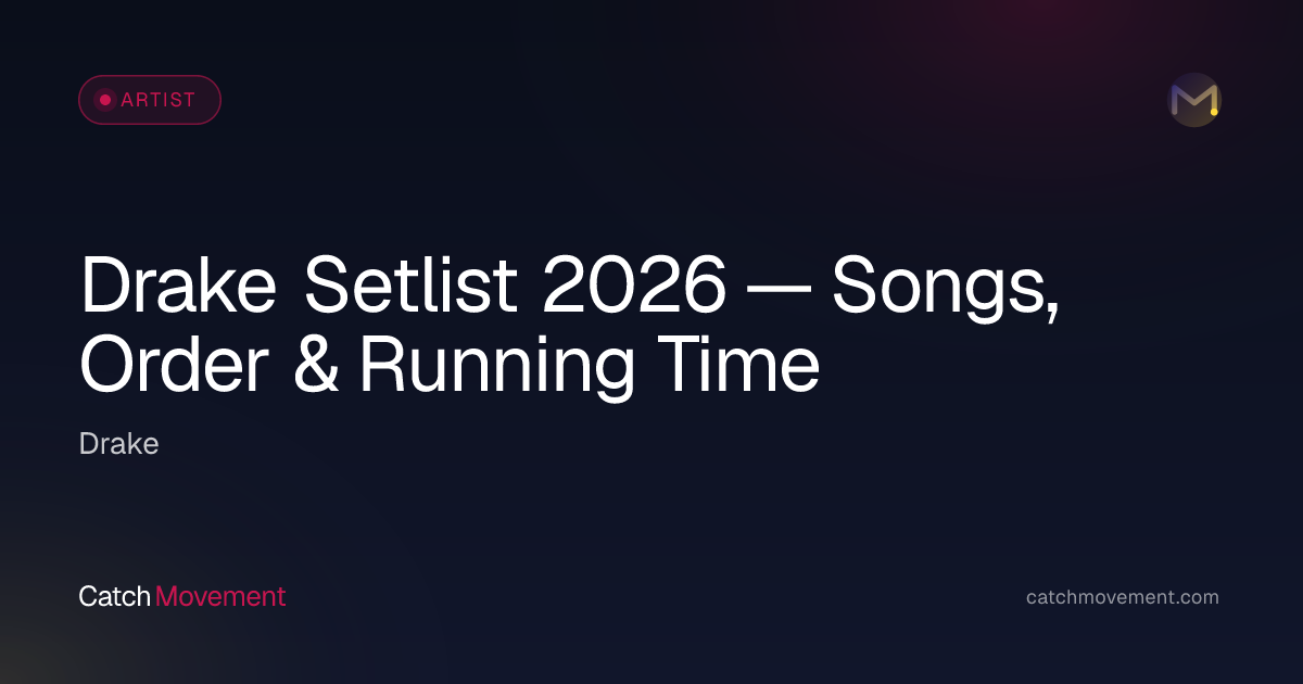 Drake Setlist 2026 — Full Song List, Order & Run Time