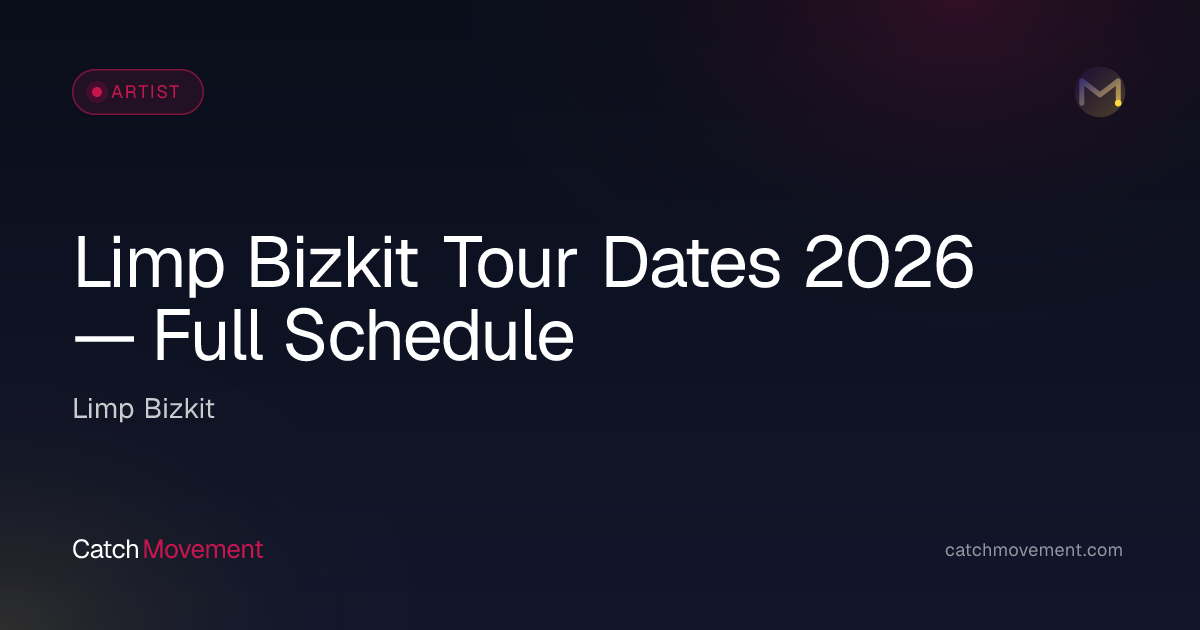 Limp Bizkit Tour Dates 2026 — Full Schedule