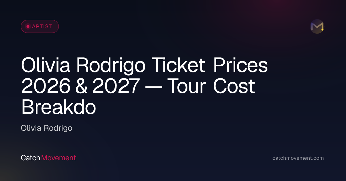 Olivia Rodrigo Ticket Prices 2026 — from €181 (Floor, VIP & Cheap Seats)